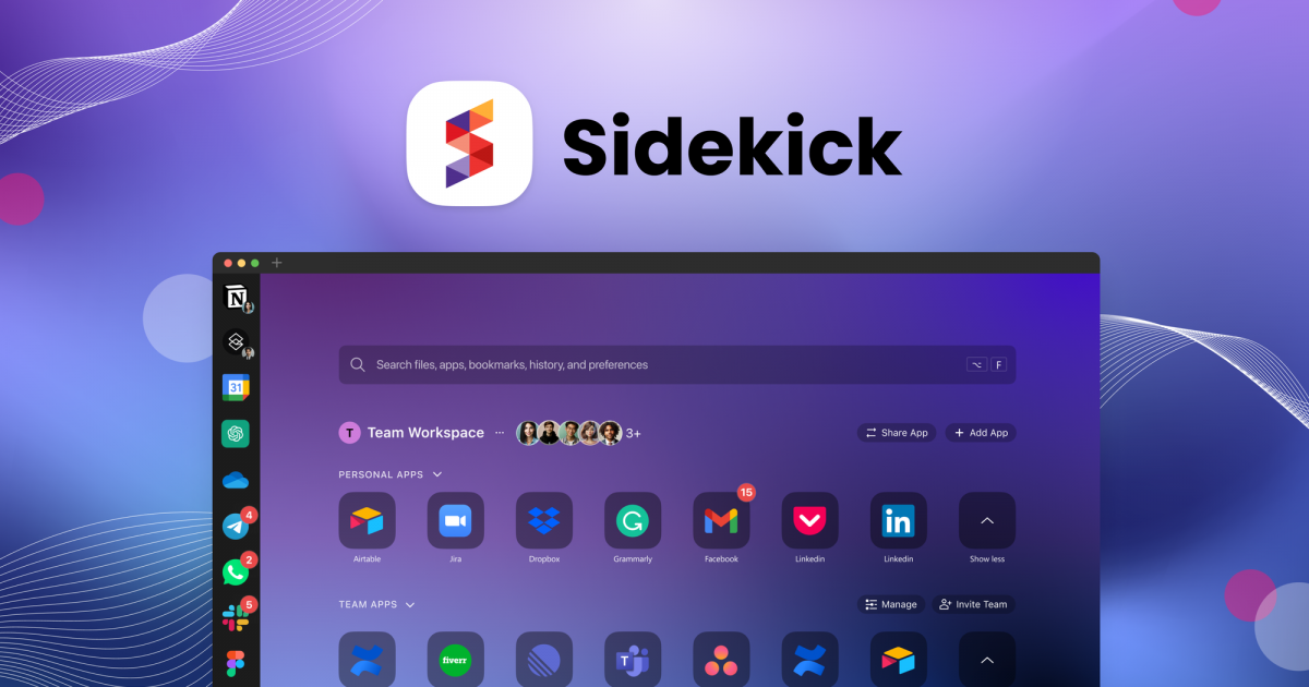Sidekick Browser - Productivity browser for work