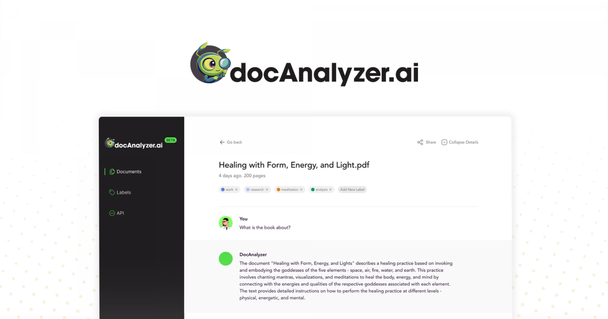 docAnalyzer.ai - Turn PDFs into AI chats