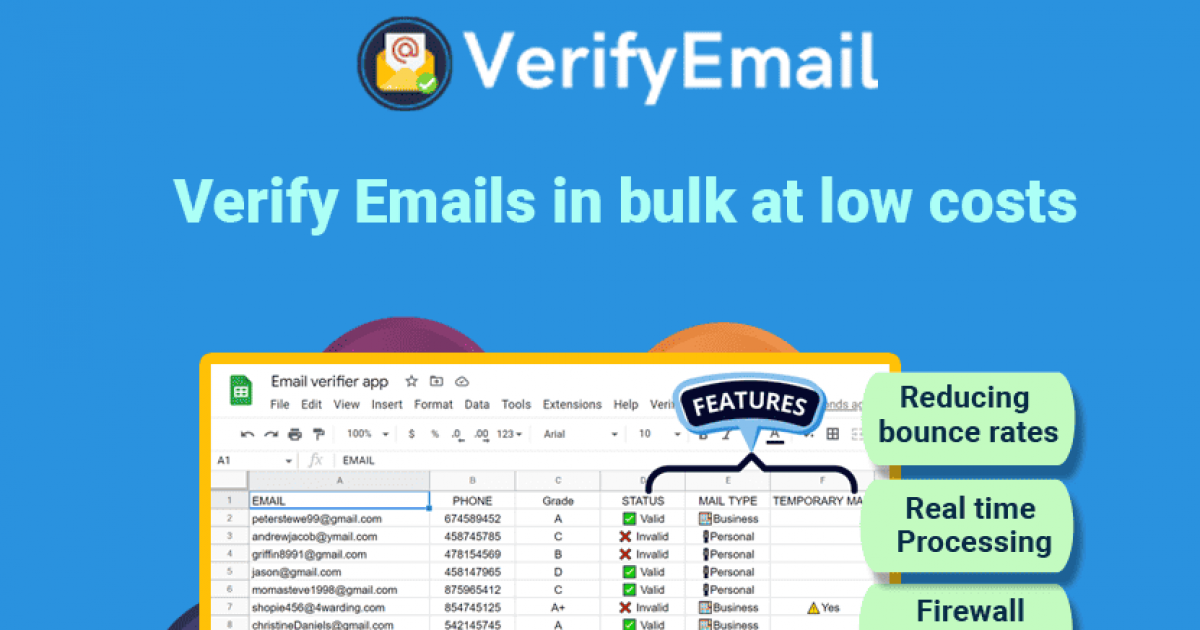 VerifyEmail: Verify And Validate Email Lists Lifetime Deal