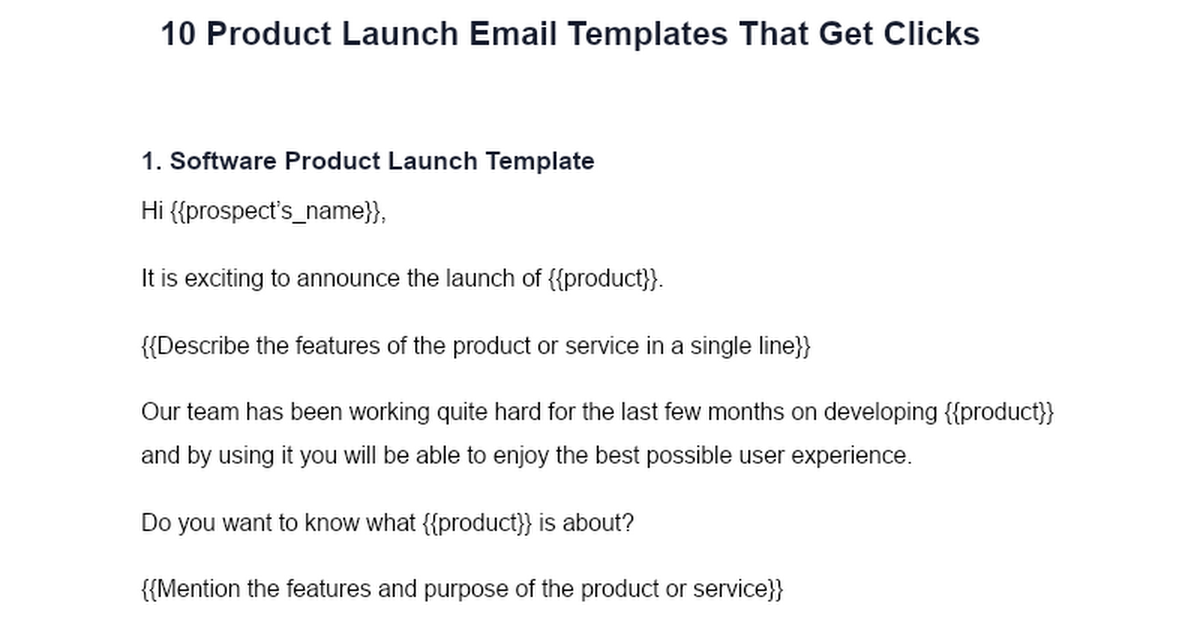 10 Product Launch Email Templates That Get Clicks