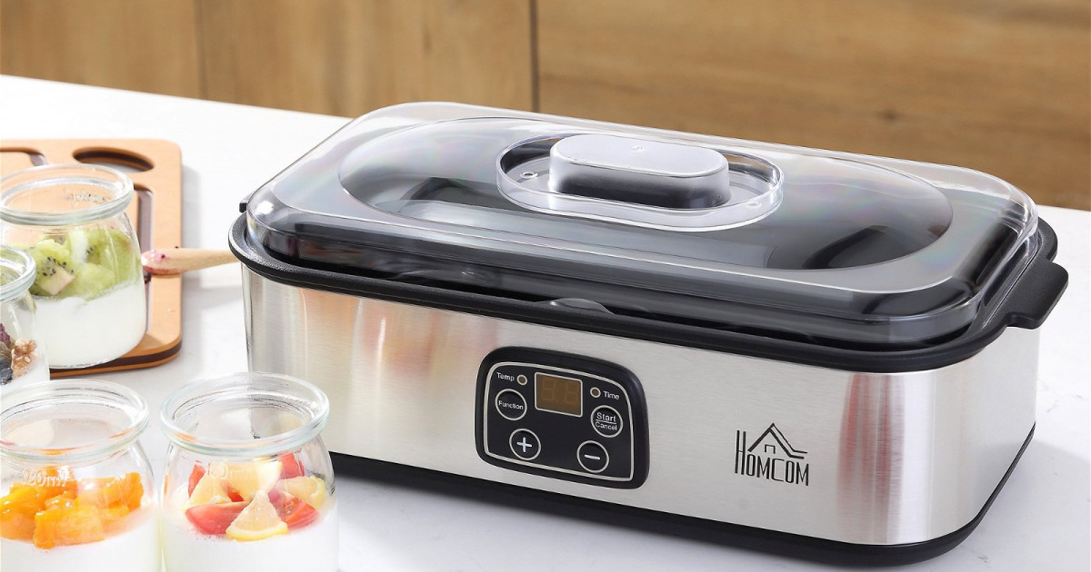 Iogurteira 30W Volume 1,44L com 8 Frascos de Cristal de 180ml, T:36x18 ... Iogurteira 30W Volume 1,44L com 8 Frascos de Cristal de 180ml, T:36x18 ...