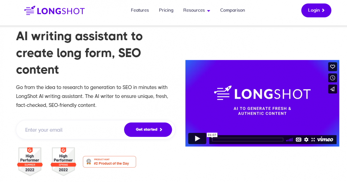LongShot AI - Best Long-Form AI Writing Assistant and Content Generator