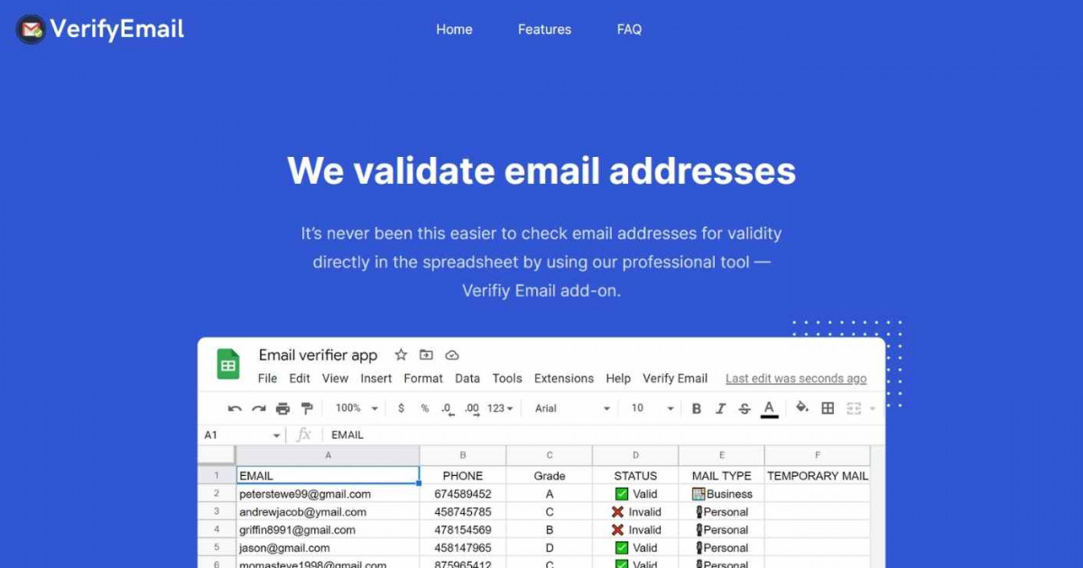 VerifyEmail - Verify and Qualify Email lists in bulk at low costs