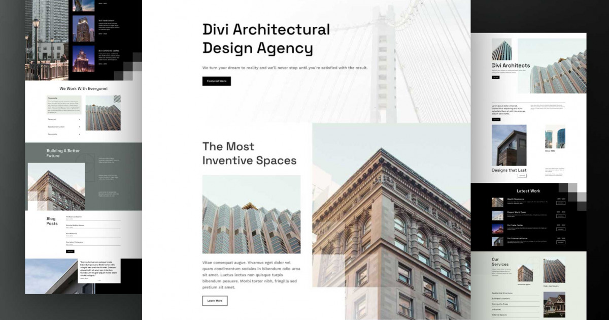Get a Free Architect Layout Pack for Divi