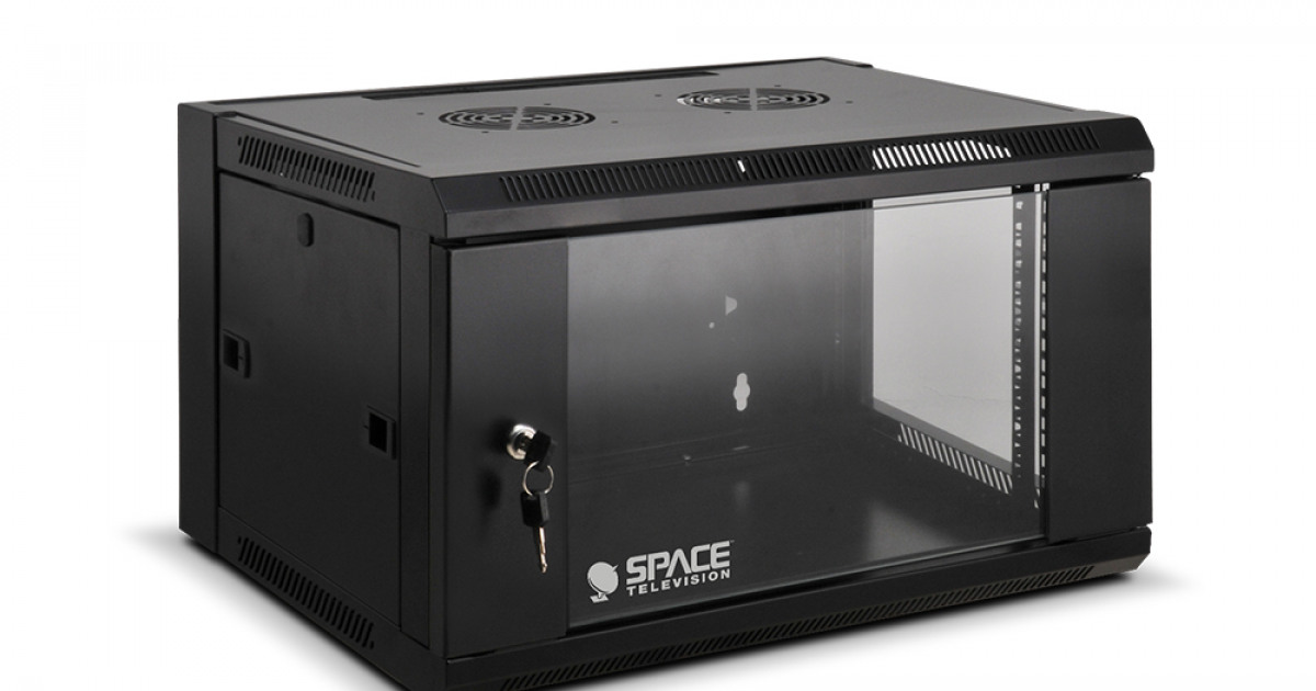 4U Wall-Mounted Lockable Network Cabinet (SR-4UF) - Space Television