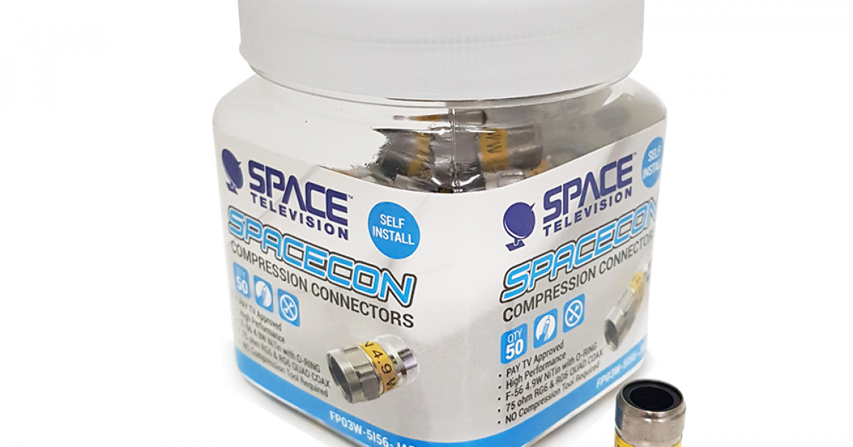 Spacecon RG6 Self-install Compression Connector 50pcs Jar (FP03W-SI56 ...