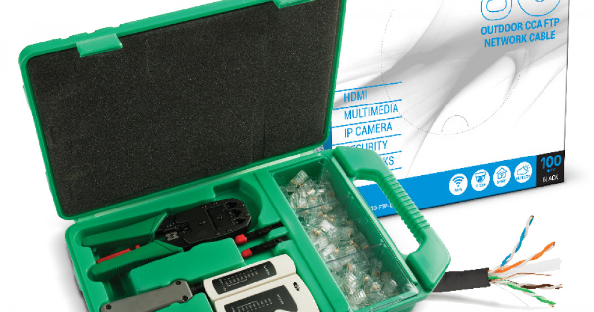 Network Toolkit with 100m CAT6 Outdoor Network Cable - CAT-TOOLKIT+CRG ...