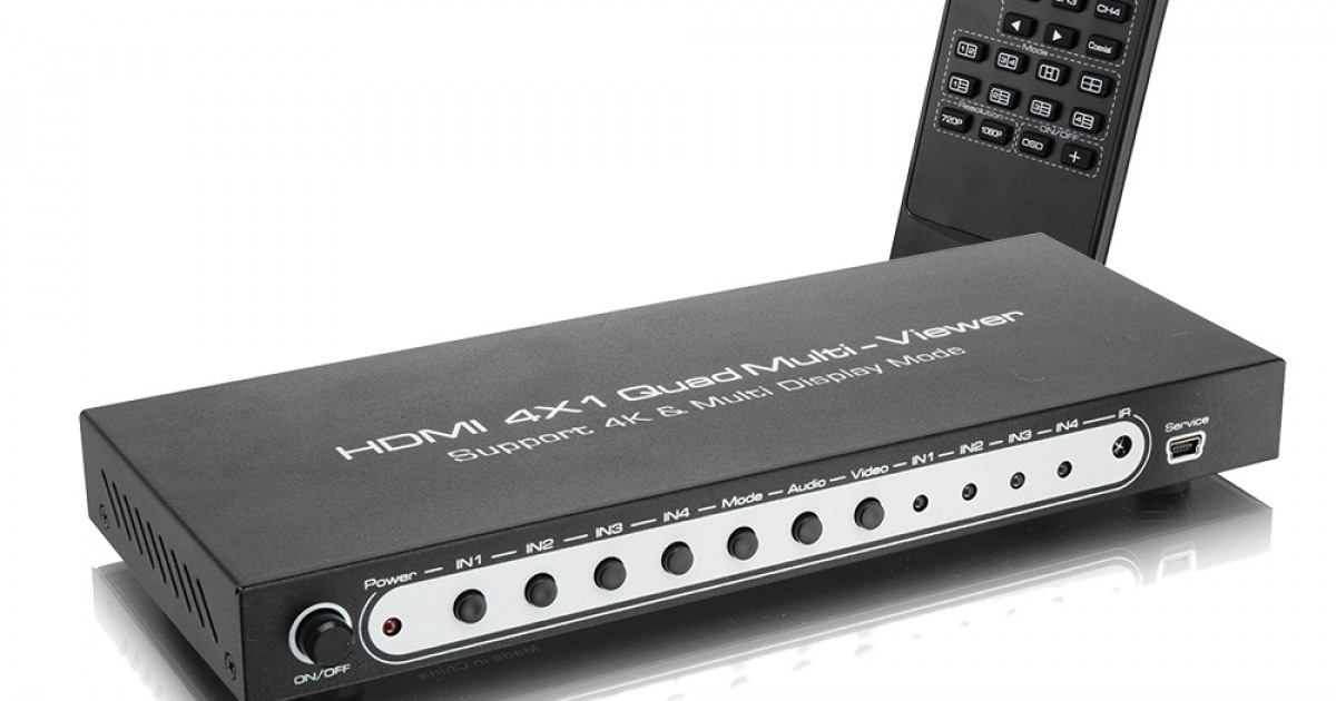 4K HDMI 4x1 Quad Multi-viewer with Seamless Switcher - Space Television