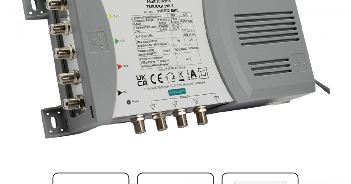 Triax Multiswitch, LNB & Accessories Bundle - TRIAX COMBO 6 - Space ...