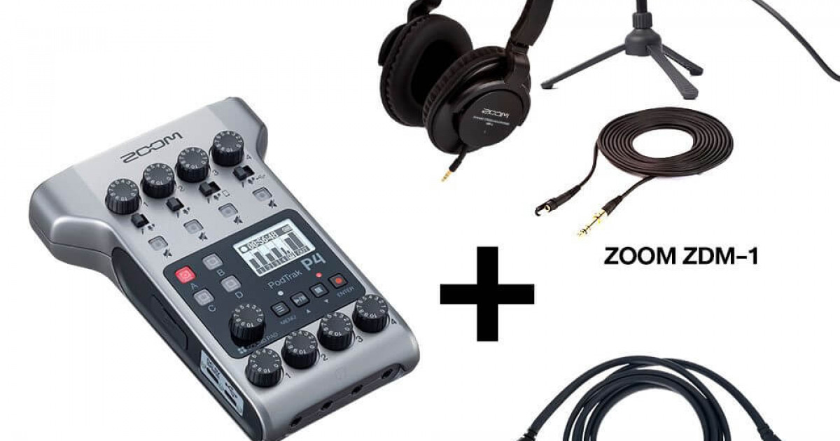 Zoom Podtrak P4 Podcast Solo Speaker